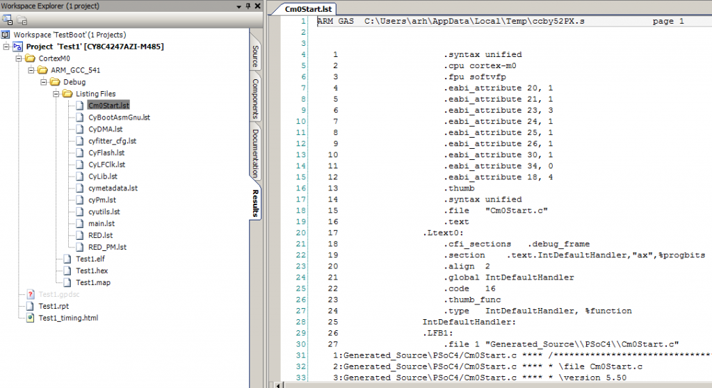 PSoC4 Boot Sequence (Part 2) – Creating the Exception Table using the Linker – IoT Expert