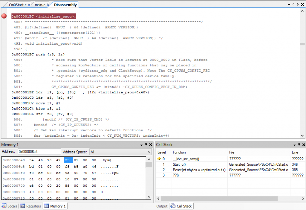 PSoC4 Boot Sequence (Part 4) – Linker trickery with __attribute_((constructor(101))) – IoT Expert